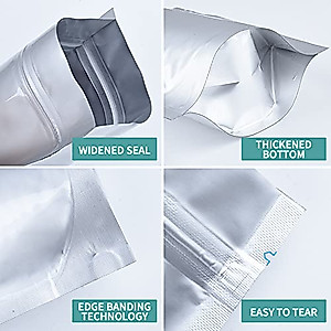 MUACL 50 Mylar Bags for Food Storage-10"x14" Extra Thick mylar bags with 50pcs*400cc Oxygen Absorbers and Label Stickers ,for Wheat, Rice, Legumes Meat Long Term Food Storage Home Organization