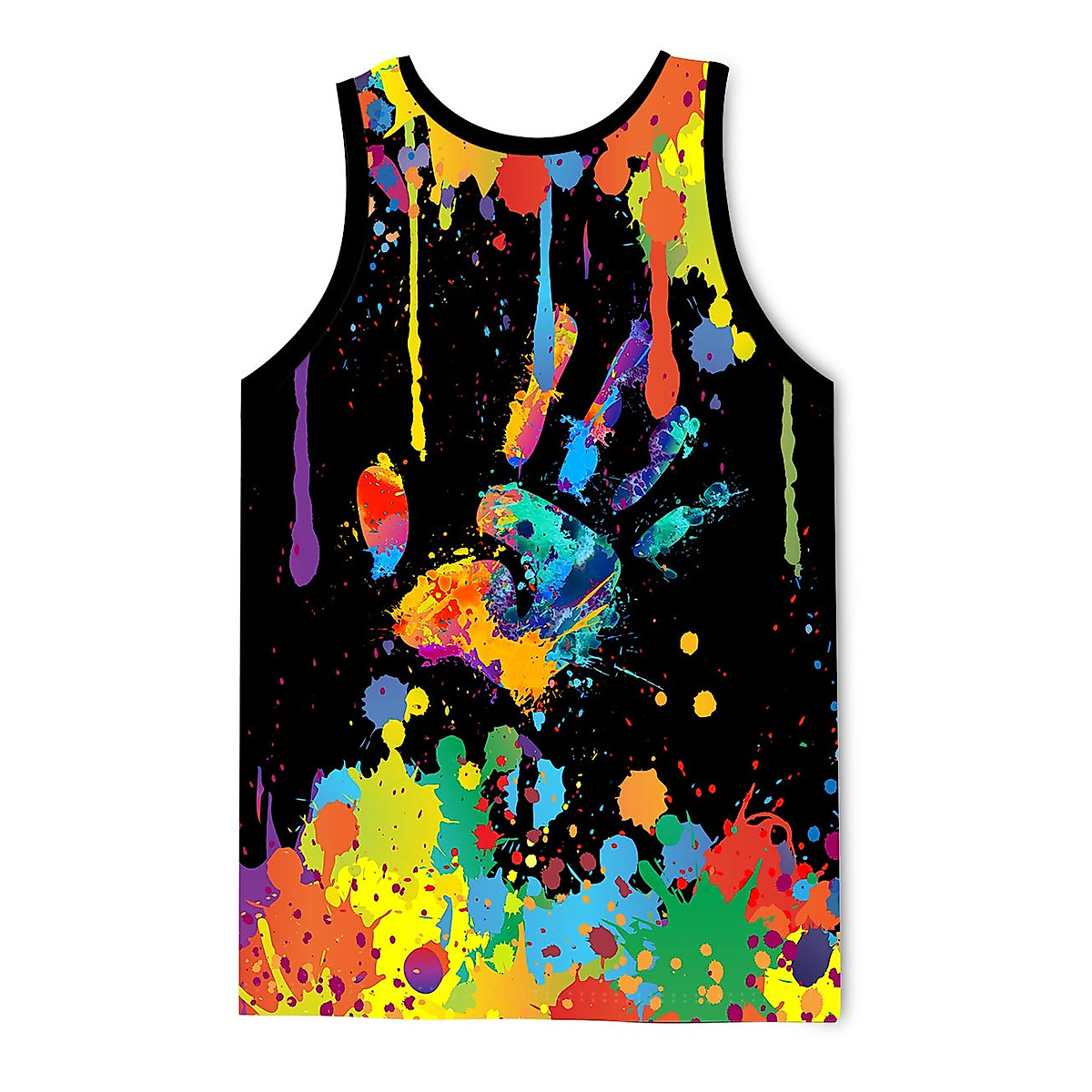 LAIDIPAS Men's Tank Tops Graphic Sleeveless Shirts Unisex 3D Colorful Athletic T-Shirts Tops Tees Vest Undershirts XL