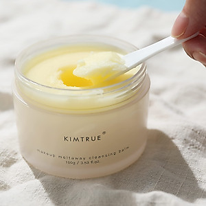 Kimtrue Meltaway Cleansing Balm: 2-in-1 Instant Makeup Remover & Skin Enhancer | Rich in Bilberry & Moringa | Eco-Friendly, for All Skin Types | 100g/3.53 Oz