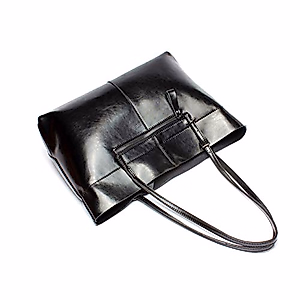 Covelin Women's Handbag Genuine Leather Tote Shoulder Bags Soft Hot Black