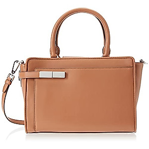 Calvin Klein Jade Tailored Satchel, Caramel,One Size