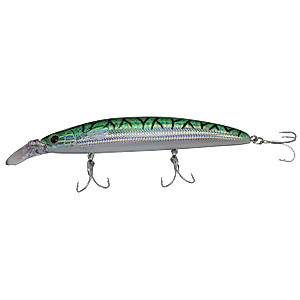 Battlestar 115 Jerkbait, Glow Green Mack