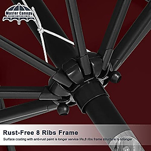 MASTERCANOPY Patio Umbrella for Outdoor Market Table -8 Ribs (10ft,Burgundy)