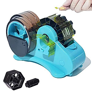 Blue Heat Tape Dispenser Sublimation - Multiple Roll Cut Heat Tape Dispenser to PreCut 1.4'' Pieces for Heat Press/Mug Press Machine, 1+3'' Core, Semi-Automatic Tape Dispenser with Compartment Slots