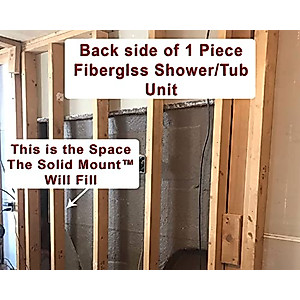 Solid Mount Grab Bar Kit - Patented Mounting Kit for Fiberglass Wall in Bathtubs & Showers/ANSI & ADA Standards/1 Kit Mounts 1 Grab Bar