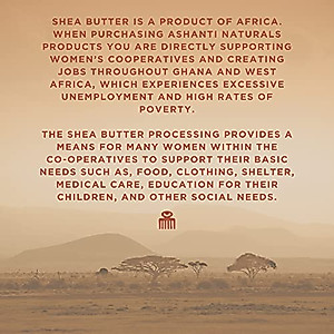 Ashanti Naturals White Whipped Raw Shea Butter | Unrefined African Shea Butter | Creamy Moisturizer for Easy Application - 8 oz