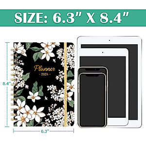 2023-2024 Planner – Jul.2023 - Jun.2024, 2023-2024 Academic Planner Weekly and Monthly, 6.4" x 8.5", Tabs, Back Pocket, Strong Twin - Wire Binding, Hardcover, Thick Paper, Inspirational Quotes, Notes