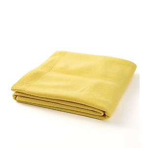 ENETIX Women's Cashmere Wool Oversized Shawl Wrap, Solid Color Pashmina Ultra Soft Stole Scarf for Women with Gift Box (Yellow)
