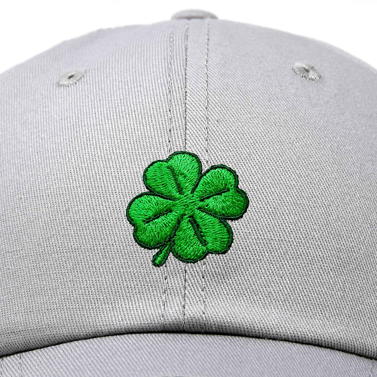 DALIX Four Leaf Clover Hat Baseball Cap St. Patrick's Day Cotton Caps Gray
