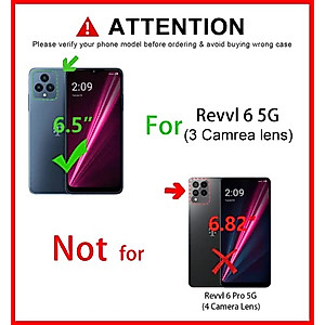 JXVM for T-Mobile Revvl 6 5g Phone Case: Tmobile Revvl6 Dual-Layer Protective Cell Phone Case - Durable Rugged Phone Cover | Military Grade Protection - TPU Matte Textured Bumper (Only for Revvl 6)