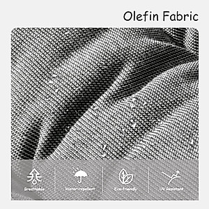 ovios Glider Rocking Chair with Ottoman, Mid Century Modern Accent Chair, Comfy Gliding Rocker Lazy Recliner Chair with Arms for Living Room and Small Space, Dark Grey