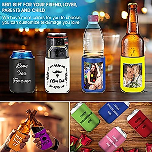 Custom Can Sleeve Beer Coolers Bulk Personalized Can Cooler With Photo Logo Customized Insulated Beverage Bottle Holder for Party Weddings Fishing Picnics