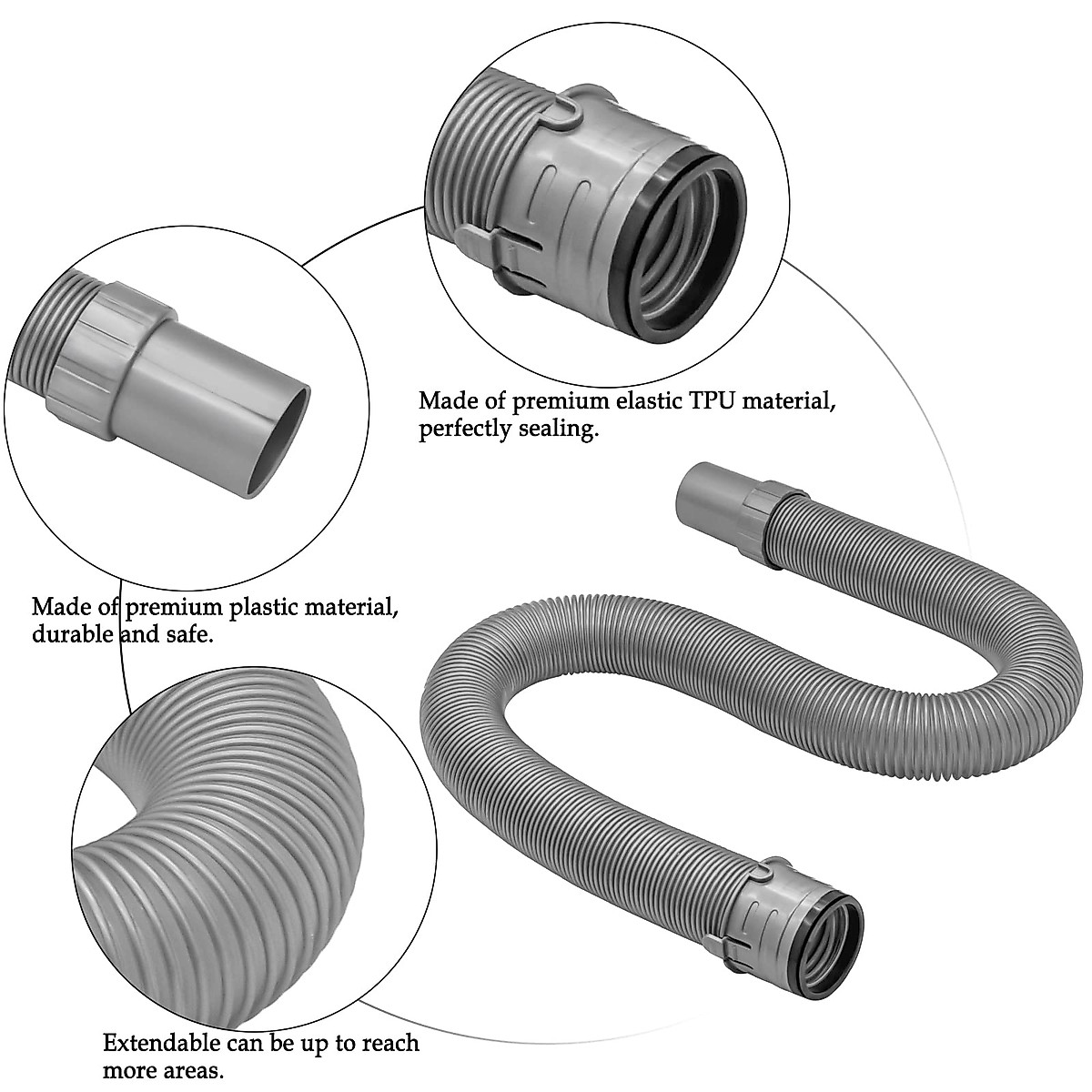Replacement Vacuum Hose Compatible with Shark Navigator NV22 NV22L NV22T NV22LQ NV80 NV42 NV44 UV400 UV410 Vacuum Cleaner Accessories Replacement Part No.1114FC