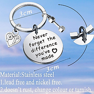 MYOPSARK Physical Therapy Gift Never Forget The Difference You've Made Keychain (difference PT keychain)