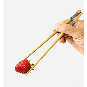 JapanBargain 3671, Bamboo Chopsticks Reusable Japanese Chinese Korean Chopsticks Set Wood Chop Sticks Hair Sticks 5 Pair Gift Set Dishwasher Safe, 9 inch, 1 Pack