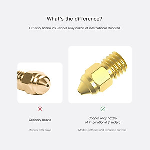 Creality 5PCS MK-ST Nozzle Kit for Ender 3 S1 Pro and Ender 3 V2 Neo, 3D Printers Parts 0.25mm, 0.4mm, 0.6mm, 0.8mm Copper Alloy Nozzle Kit for Ender 3 S1 and Ender 3 Neo Series