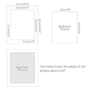 Monolike Paper Photo Frames 8x10 Inch Black 10 Pack - Fits 8"x10" Pictures