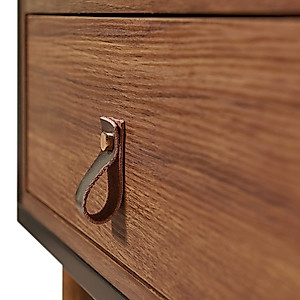 Versanora Reno Coffee Table with Storage Space-Black/Walnut, 39.62" x 21.62" x 17.75"