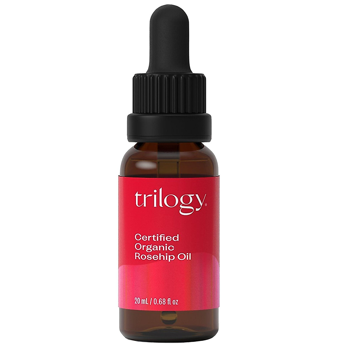 Trilogy Certified Organic Rosehip Oil - Pure Rosehip Oil Reduces the Appearance of Wrinkles, Scars, Stretchmarks and Evens Skin Tone, 0.67 oz (20ml)(Pack of 1)