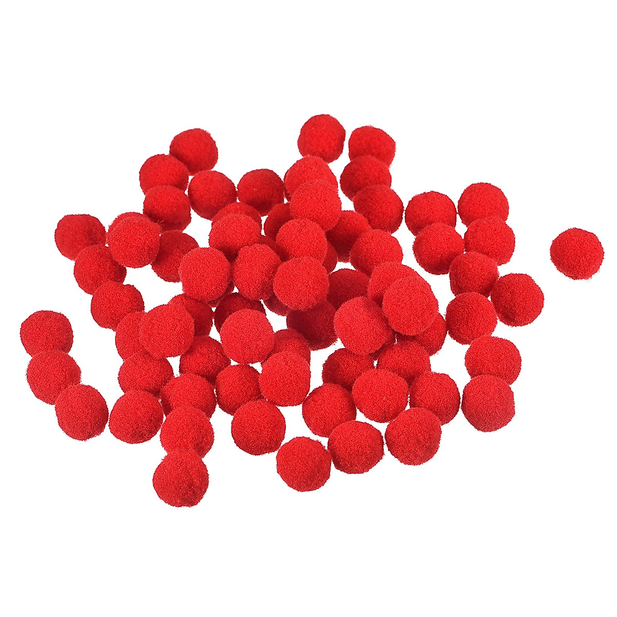 MECCANIXITY Pom Felt Balls Felting Fabric 1.5cm 15mm Red for Home Craft Project DIY Pack of 100