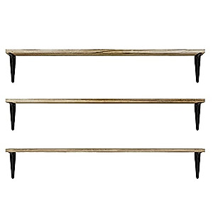 Wallniture Arras 36" Floating Shelves for Wall Storage, Bookshelf Living Room Decor, Bedroom & Kitchen Organization, Office Decor, Wall Shelf Set of 3