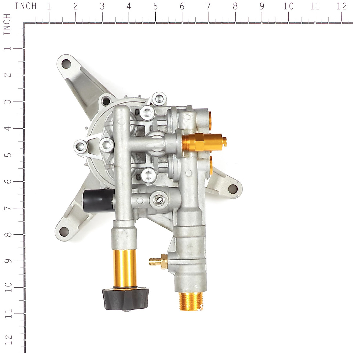 OEM Technologies 90026 Vertical Axial Cam Replacement Pressure Washer Pump Kit, 3100 PSI, 2.4 GPM, 7/8" Shaft, Includes Hardware and Siphon Tube, for Residential and Industrial Gas Powered Machines