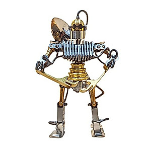 LIANXUE Metal Robot Model Stainless Steel Joint Mobility Robots for Kid Adult Christmas Surprise Gift Collectible Figure Toy Stainless Steel
