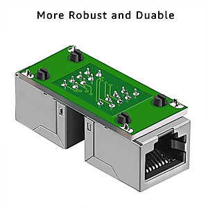 DEFACE RJ45 Coupler Cable Coupler Cat8 Cat7 Cat6 Cat5e Female to Female Ethernet Adapter 10pcs per Pack Black