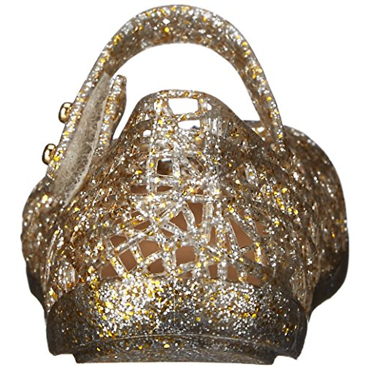 Mini Melissa Campana Zig Zag VI SP BB Mary Jane Shoe (Toddler), Mixed Golden Glitter, 8 M US Toddler