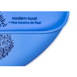 modern-twist Bucket-Bib 100% Food-Grade Silicone, Waterproof and Reusable, Curious Otter – Sea Blue