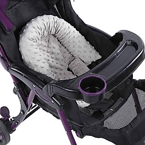 Jiawu Infant Support Pillow, Stroller Cushion, Baby Head Support, for Baby Protecting Child's Head(Grey, Baby headrest)