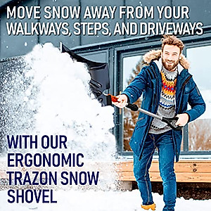 Snow Shovel for Driveway Car Home Garage - Portable Folding Snow Shovel with Retractable Ergonomical Handle and Large Capacity for Snow Removal - Heavy Duty Metal Collapsible Shovel Removal, Model2022