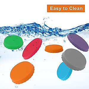 yiwoo Silicone Soda Can Lids,Silicone Can Cover,Lids For Cans,Soda Can Lids,Beverage Can Covers,Can Lids Fits Standard Soda Cans (6 Pack)