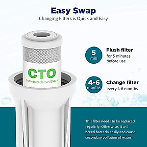 SimPure 5 Micron 10" x 2.5" Whole House CTO&PP Water Filters, Standard Whole House and 3-stage RO Filter Replacement Cartridge