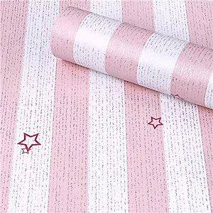 HOYOYO 17.8 x 78 Inches Self-Adhesive Shelf Liner, Self Adhesive Shelf Liner Dresser Drawer Paper Wall Sticket Home Decoration Pink
