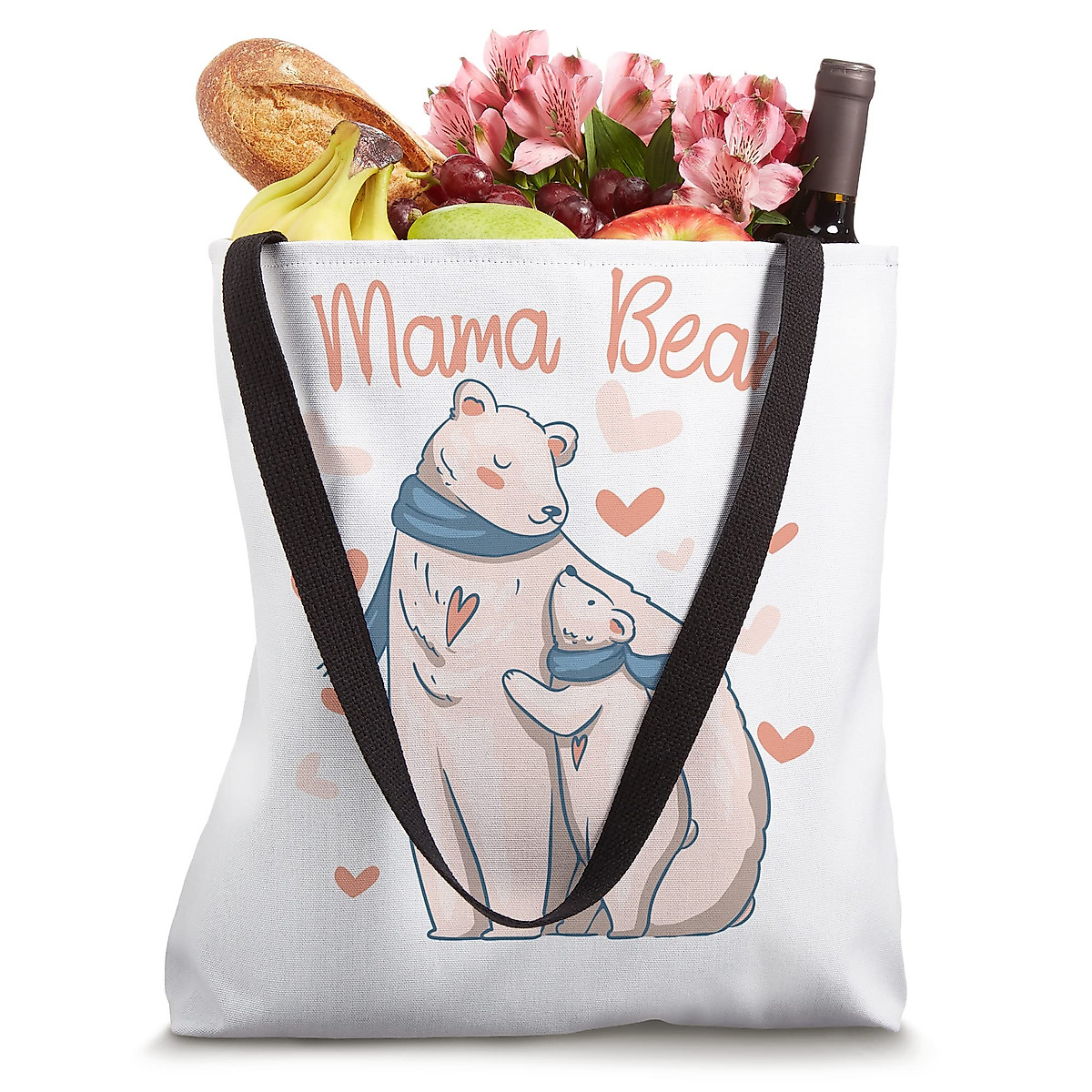 Mama Bear Mom Mother's Day Womens Pregnancy Polar Bear Child Tote Bag