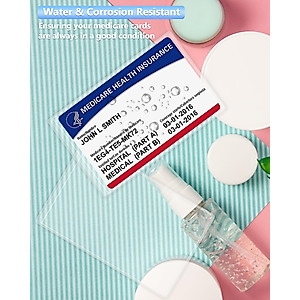 Smellalon 6 Pack New Medicare Card Holder Protector Sleeves，12Mil Clear PVC Waterproof Medical Card Protector for New Medicare Card ，Credit Card Business Card Social Security Card Protector