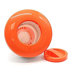 XY-WQ Chlorine Floater, Floating Pool Chlorine Dispenser (Orange, Easily Spot It), Fits 1 and 3 Inch Tablets for Large and Small Pools, Hot Tub, Spa
