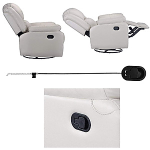 Pmsanzay Recliner Replacement Parts - Universal Black Metal Pull Recliner Handle with Cable - fits Ashley/Lane/Lazy Boy/Berkline and Major Recliner Brands Couch Style Pull Chair Release Handle Sofa