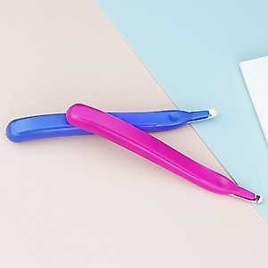 ZZTX 3 PCS Professional Magnetic Staple Remover Puller Rubberized Staples Remover Staple Removal Tool for School Office Home(Blue, Rose, Green)