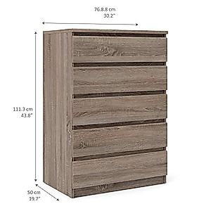 Tvilum Scottsdale 5 Drawer Chest, Truffle