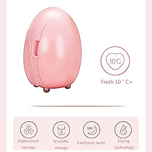 Mini Fridge Skincare Fridge Portable Small Refrigerator Cooler for Skincare Beverage Food Cosmetics Home Bedroom for Christmas,Gold