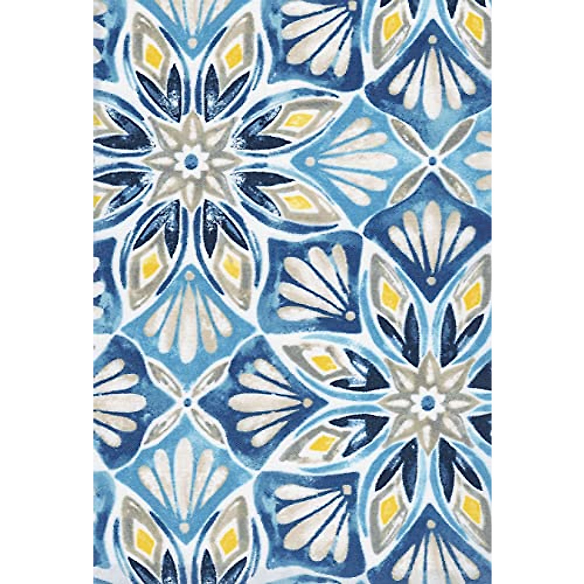 Honeycomb Indoor/Outdoor Beryl Pacific Blue Loveseat Bench Cushion: Rounded Corners, Recycled Fiberfill, Weather Resistant, Comfortable and Stylish Patio Cushion: 42" W x 18.5" D x 2.5" T