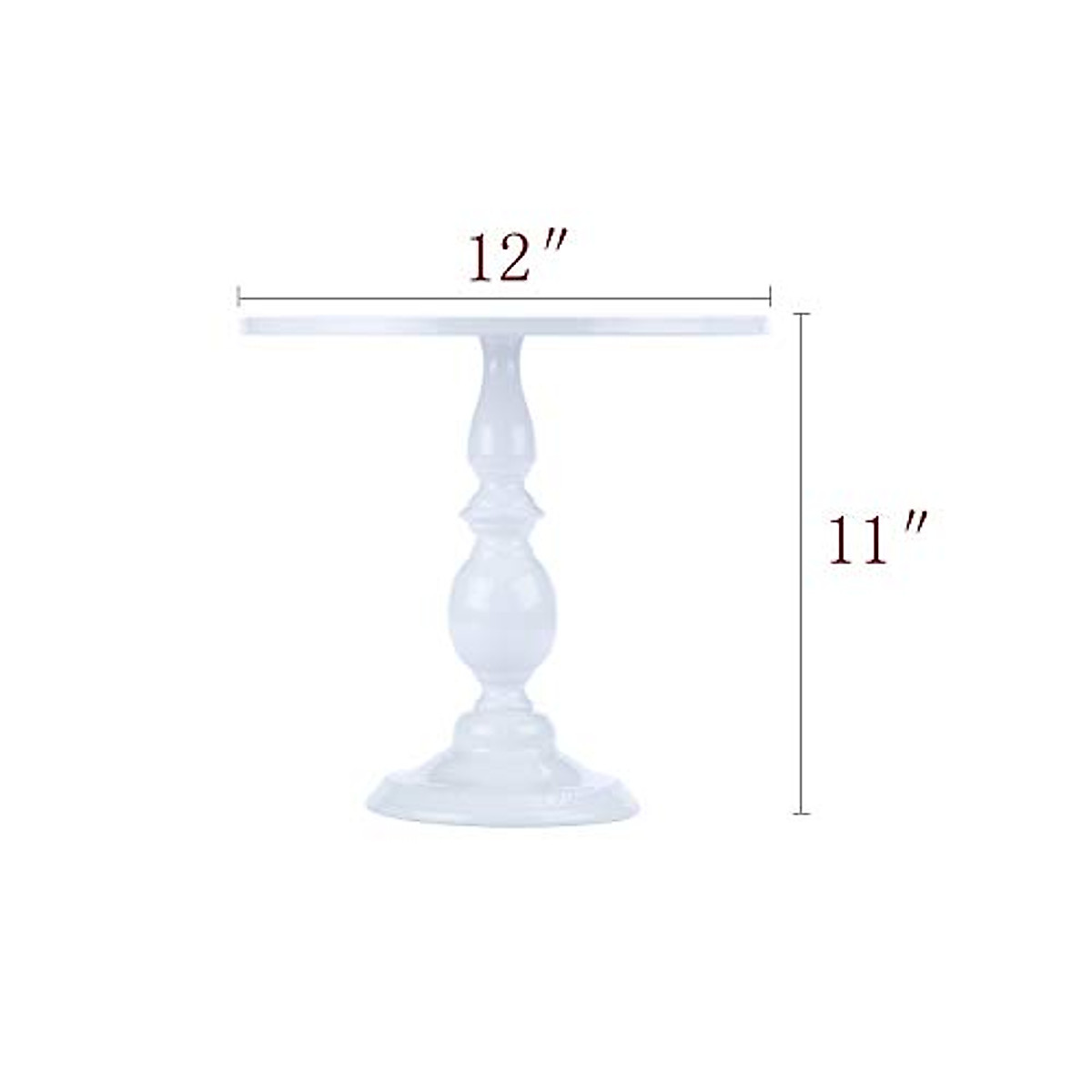 Hotity 12 Inch Cake Stand Round Cupcake Stands Metal Dessert Display Cake Stands, White