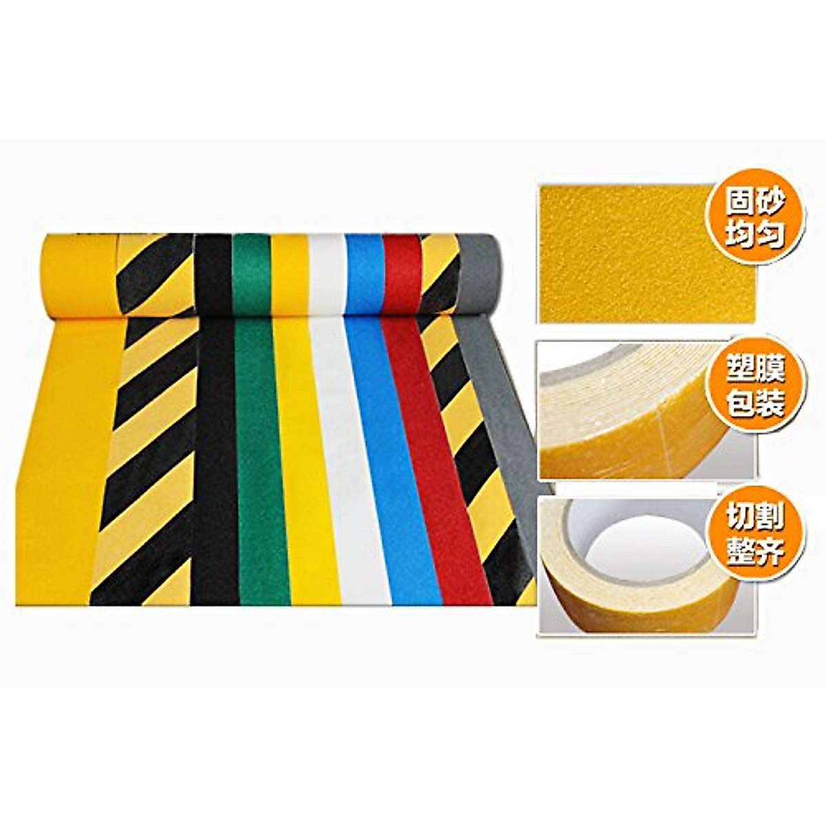 Black Yellow Anti Slip Tape Printed"Watch Your Step" 1.97 Inch x 16.4 Foot Anti-Slip Tape, Floor Tape,Stairs Tape,Safety Tape Roll (Black Yellow)