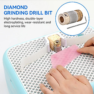 Agatige Diamond Grinding Bit, 5/8" Glass Grinder for Stained Glass, Bits Standard Fine Diamond Grinder Bits Stained Glass Diamond Grinder Bit Head Tools Diamond Grinding Wheel for Glass Grinder,MCBL58