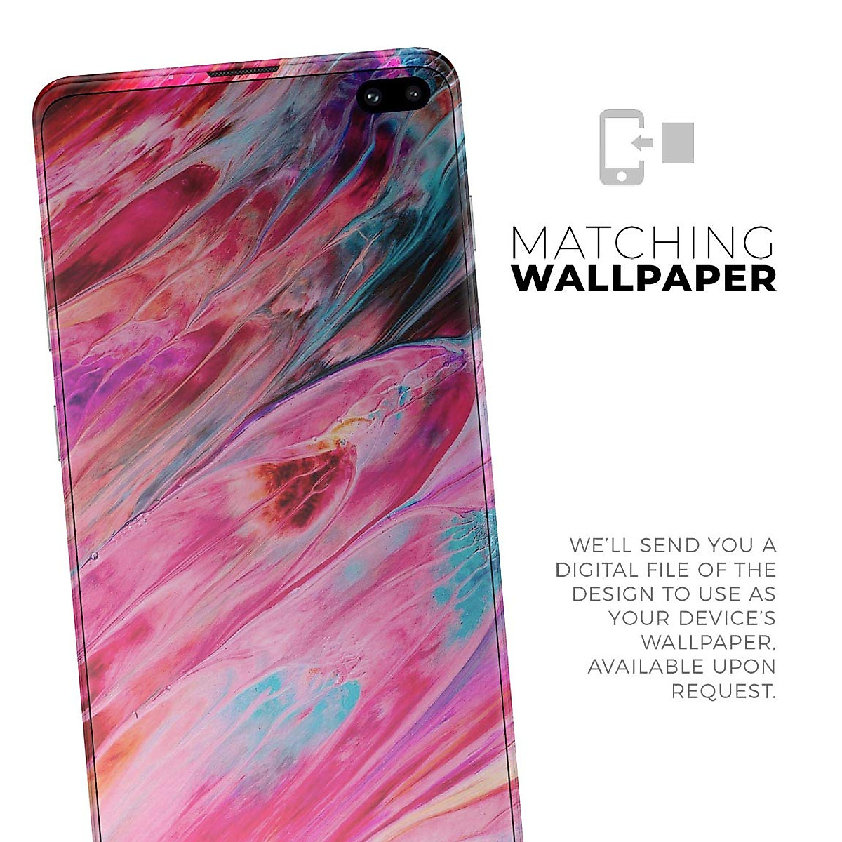 DesignSkinz Liquid Abstract Paint V67 Protective Vinyl Decal Wrap Skin Cover Compatible with The Samsung Galaxy S20 (Screen Trim & Back Glass Skin)