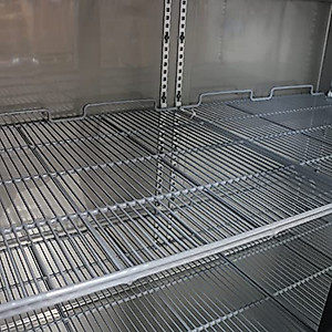 DUURA DUR1 Reach-in Refrigerator Commercial Freestanding with Single Heavy Duty Door and 3 Poly Coated Shelves Programmable Automatic Defrost and Swivel Casters, 23-Cu.Ft, Metallic