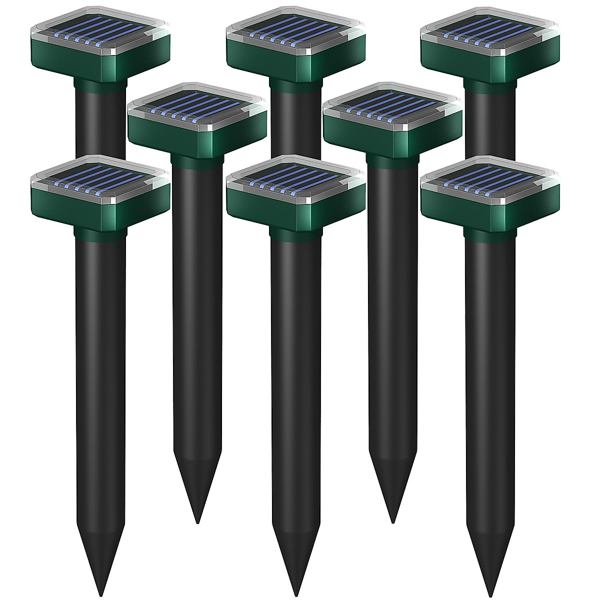 Snake Repellent for Yard 8 Pack,Snake Repellent,Snake Repellent for Yard Powerful,Snake Away Repellent for Outdoors,Snake Repellent Pet Safe,Solar Powered,Sonic and Waterproof