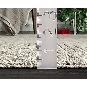 Abani Contemporary Cream & Grey Geometric Area Rug - 7'9" x 10'2" (8x10) Non-Shed Rugs Modern Triangle Pattern Living Room Carpet